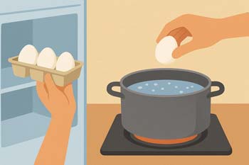 Eendenei koken is bijzonder smaakvol.