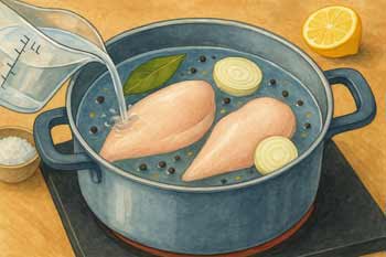 Kip koken is een eenvoudige bereiding.